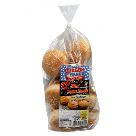 MINI PAIN BURGER RONDS PAR 12 260G X 10 SACHET KASHER CACHER